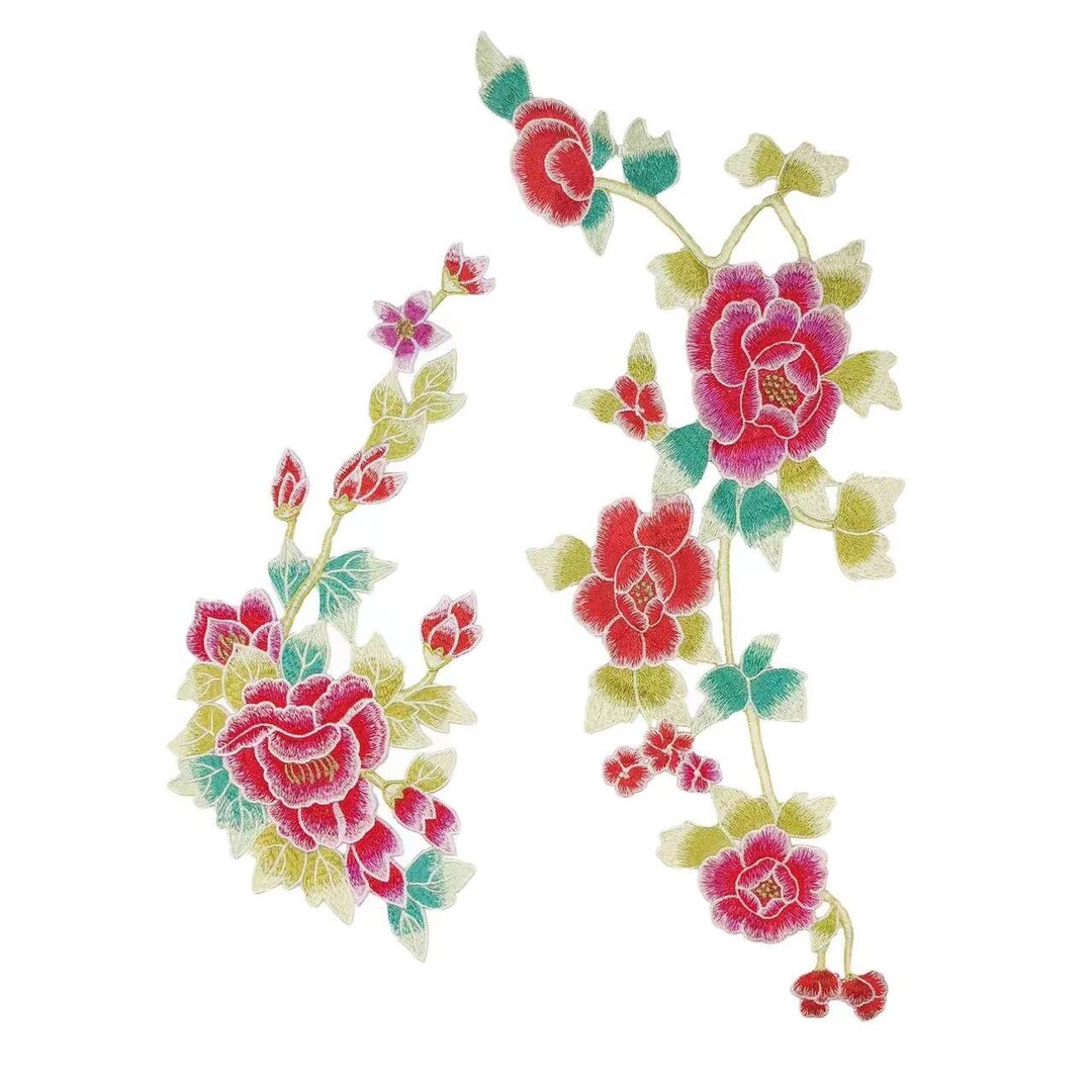 1set Flower Embroidered Applique Patch for Bag Clothing Design Patch ...