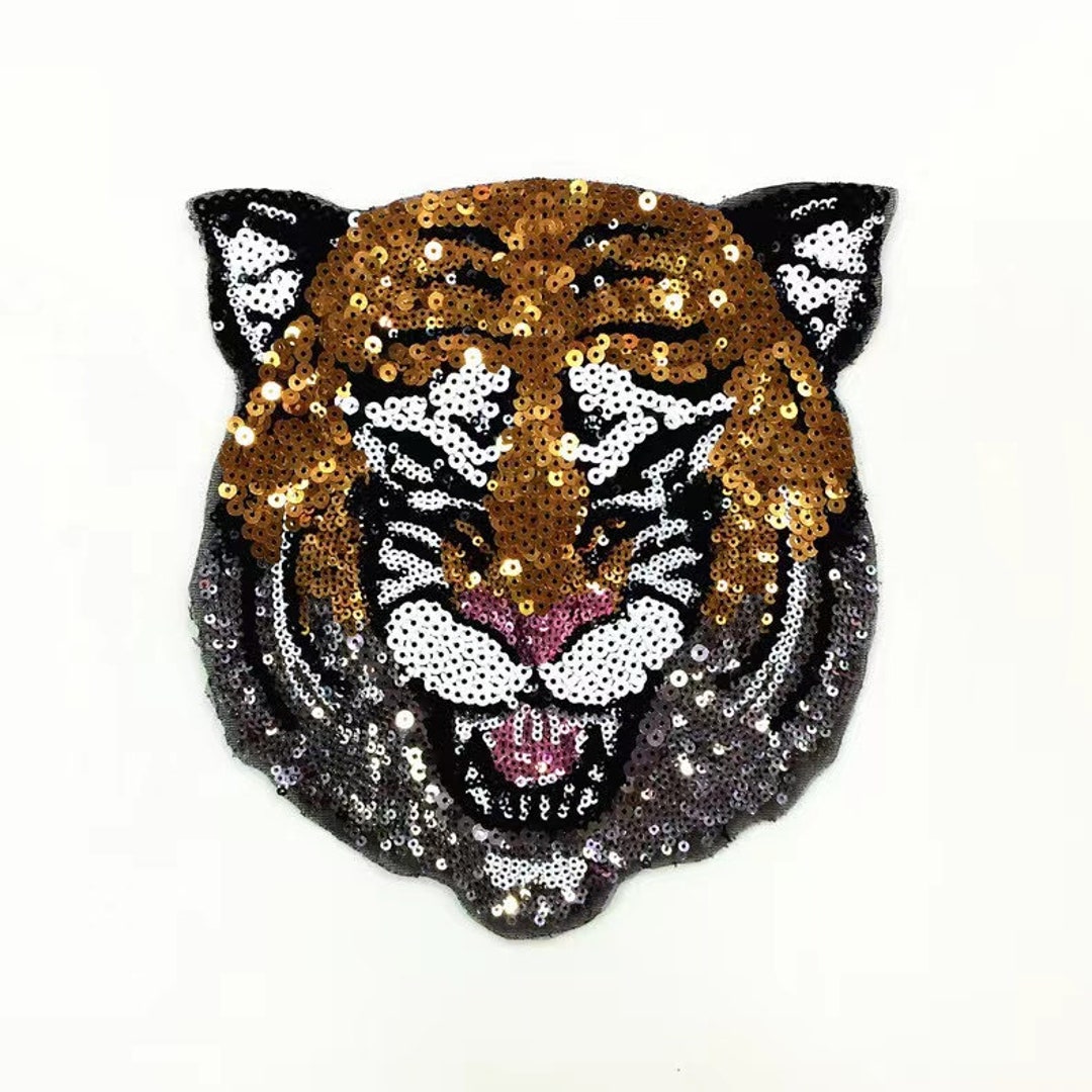 Tiger Sequins Patch Vintage Embroidered Applique Patch - Etsy Hong Kong