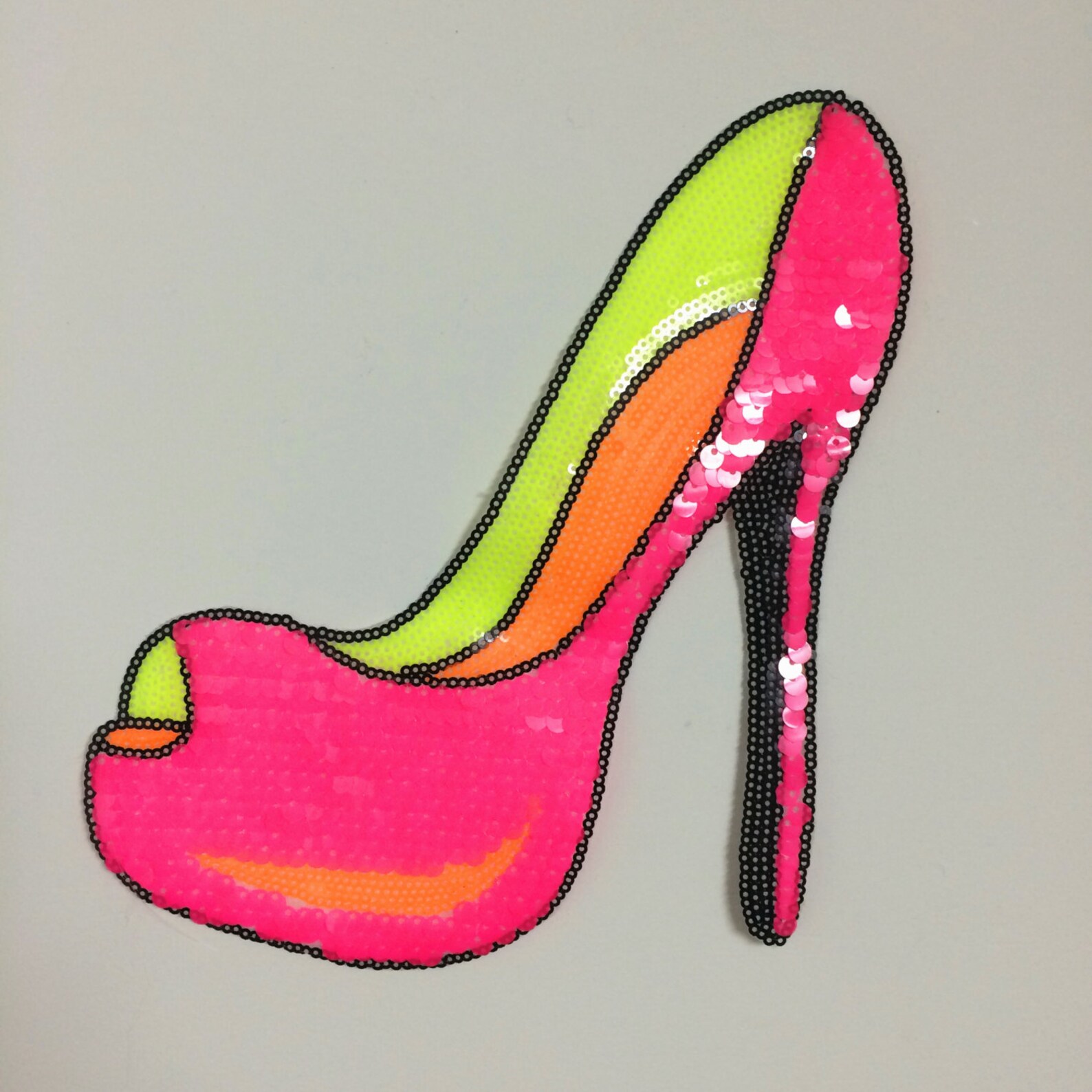 Shoes Paillettes Applique Patch Sequined Applique 18CM*22.7CM - Etsy