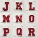 Red Embroidered Iron on Letters or Numbers Applique Patch,iron on Name ...