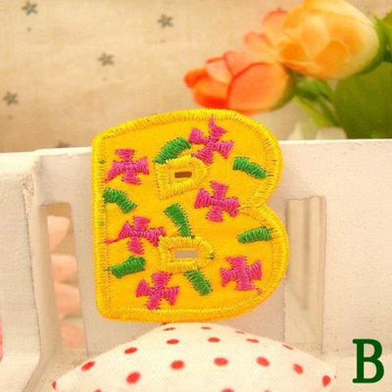 Cute Colorful Letters Embroidered Patch Applique Patch Clothing ...