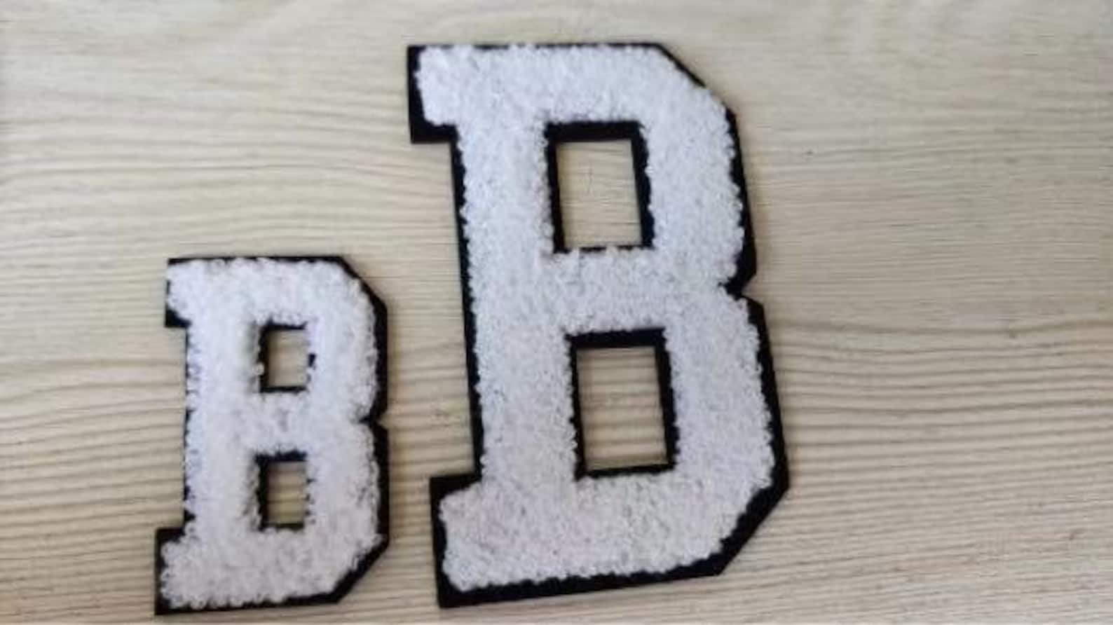 White Chenille Letters Patch Alphabet Embroidered Applique - Etsy