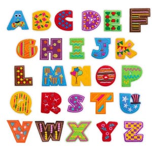 Cute Colorful Letters Embroidered Patch Applique Patch Clothing ...
