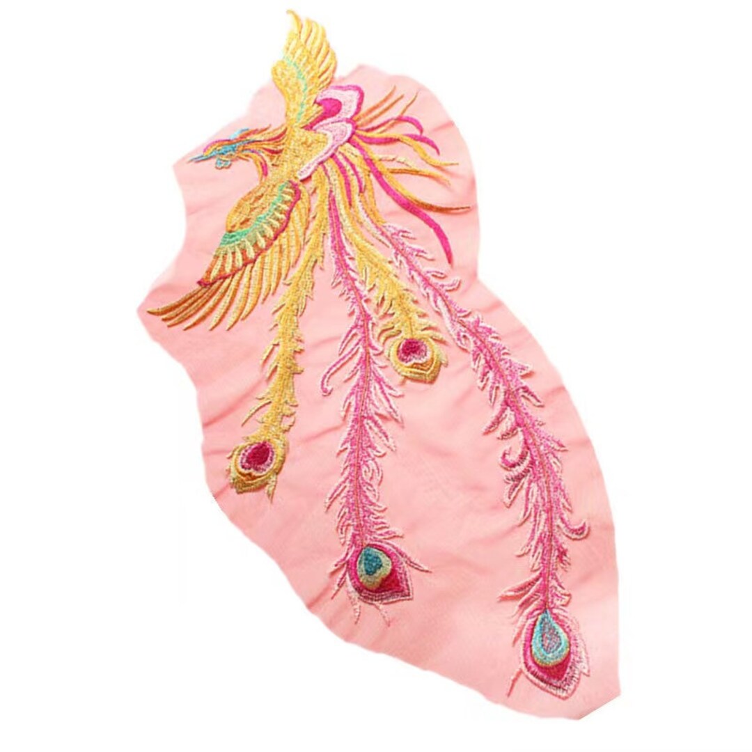 Large Phoenix Embroidered Applique Decoration Patch Dress - Etsy