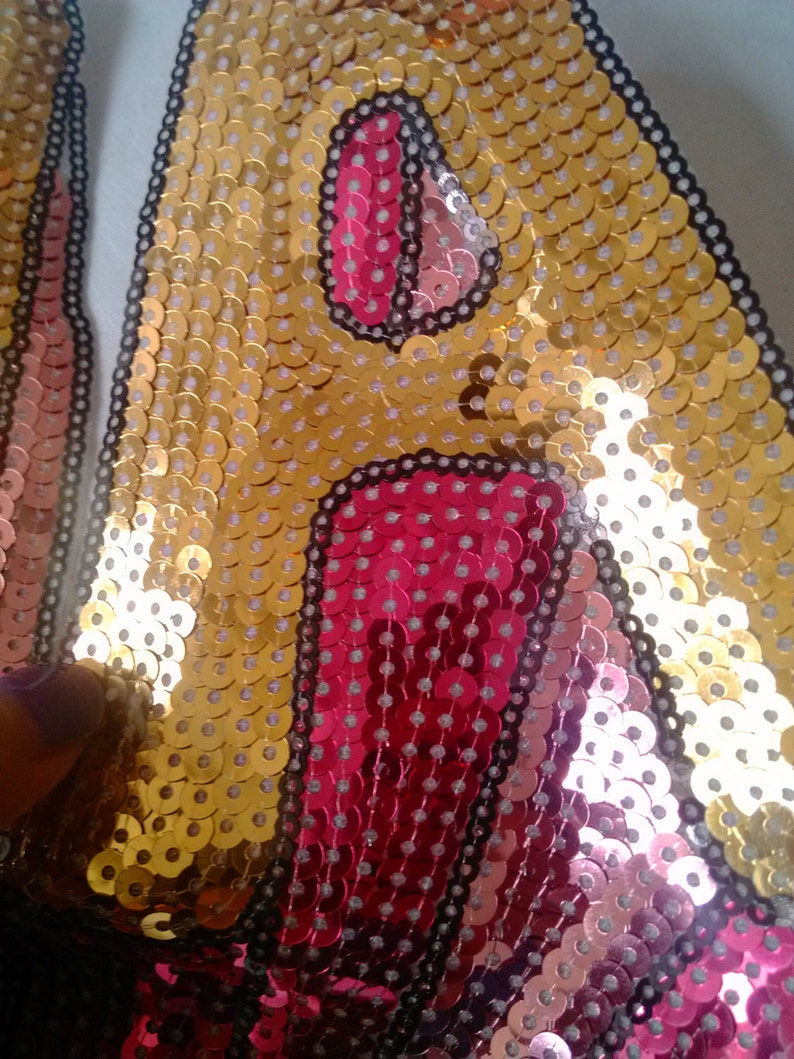 3D HA letter sequins patch applique iron on patch 23CM27.8CM | Etsy