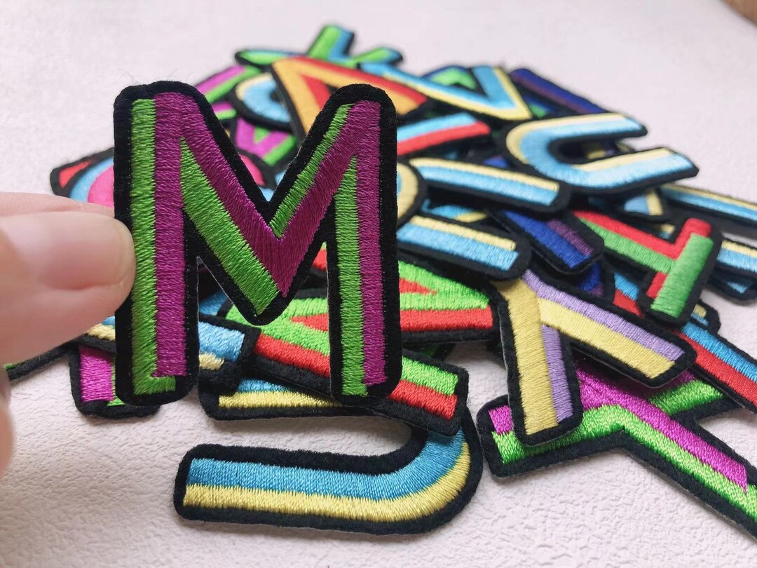Mutiple Color Letters Patch Alphabet Embroidered Applique Colorful ...