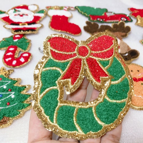 Christmas Patches Iron on Embroidered Appliques - Etsy