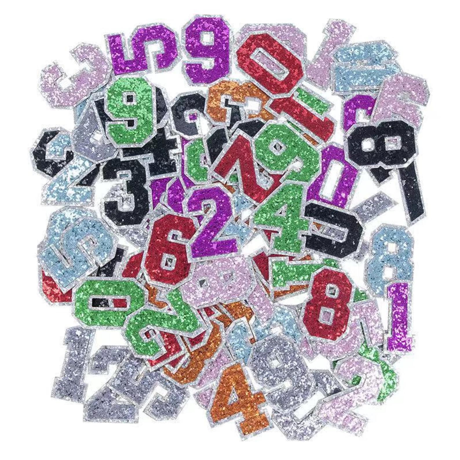 Sequins Letters or Numbers Embroidered Letters Applique Patch Design ...