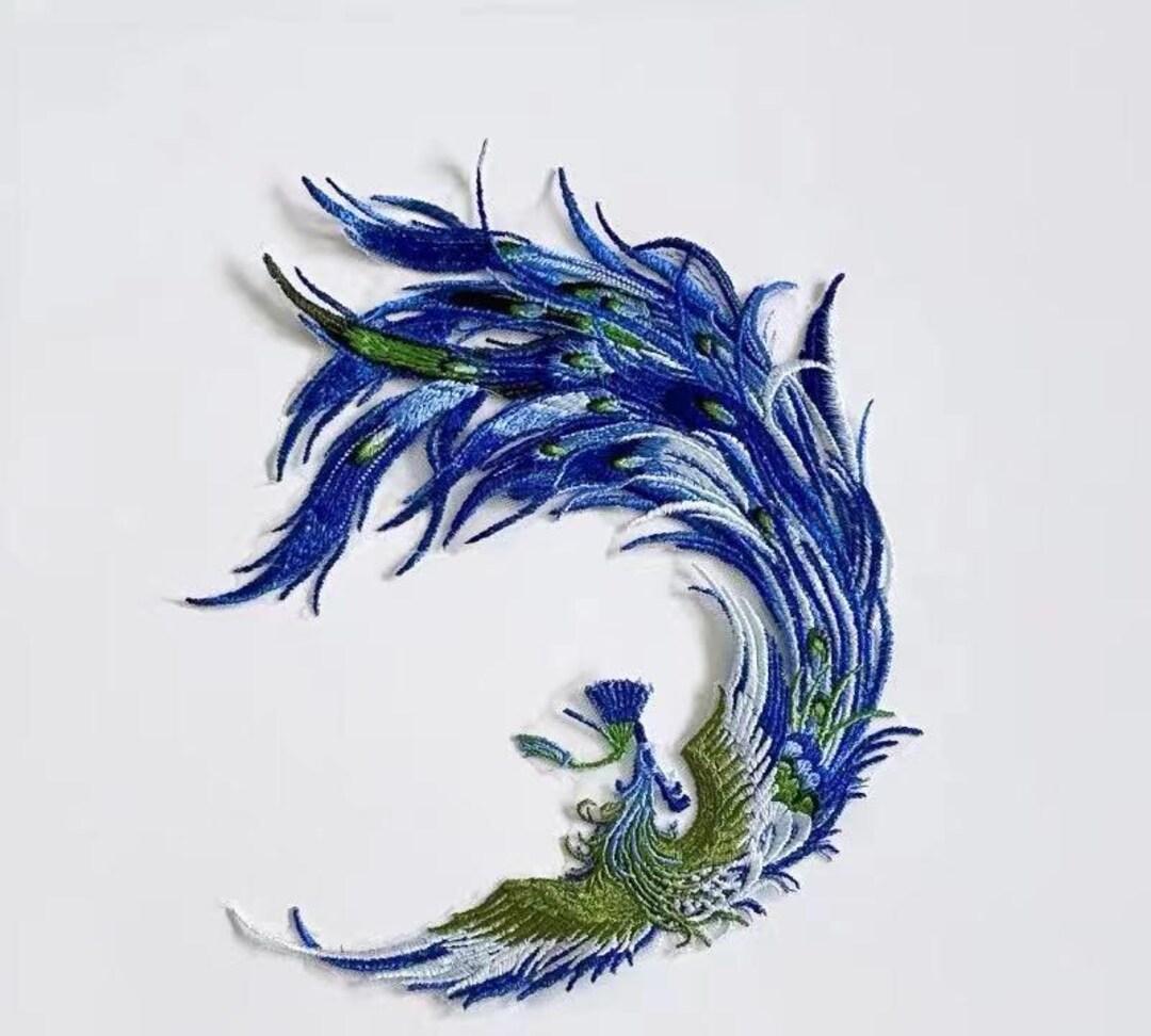 Large Phoenix Sewn on Embroidery Appliques Clothing Decoration Patches ...
