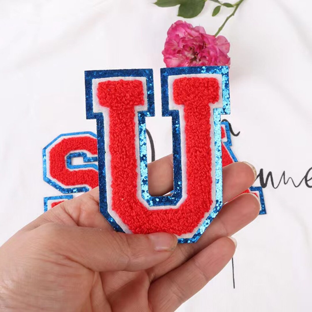 Sticker Chenille Embroidered Letters Patch Adhesive Letter Patches ...