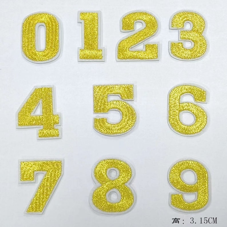 Embroidered Iron on Numbers Applique Patch,iron on Numerals Patch for T ...