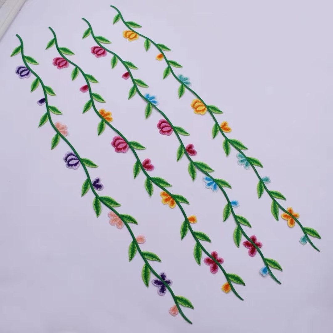 Colorful Flowers Floral Patch Applique Clothing Decoration Patch ...