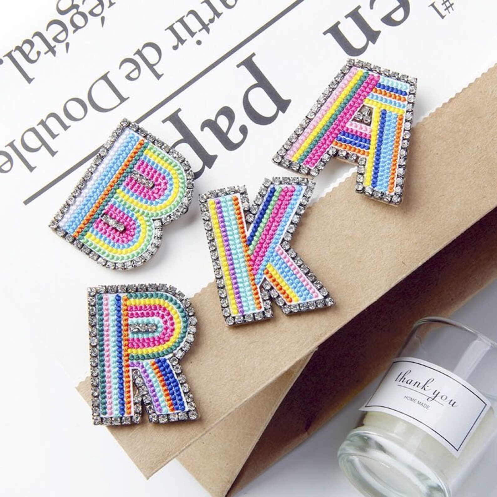 Embroidered Colorful Alphabet Letters Embroidered Applique - Etsy