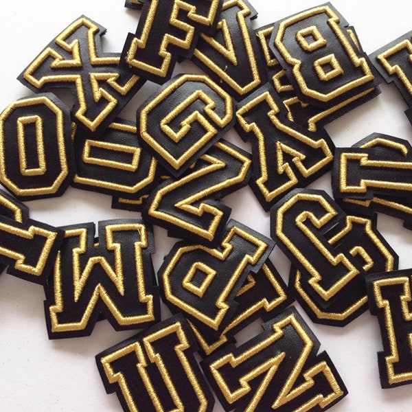 Black Patch Letters - Etsy