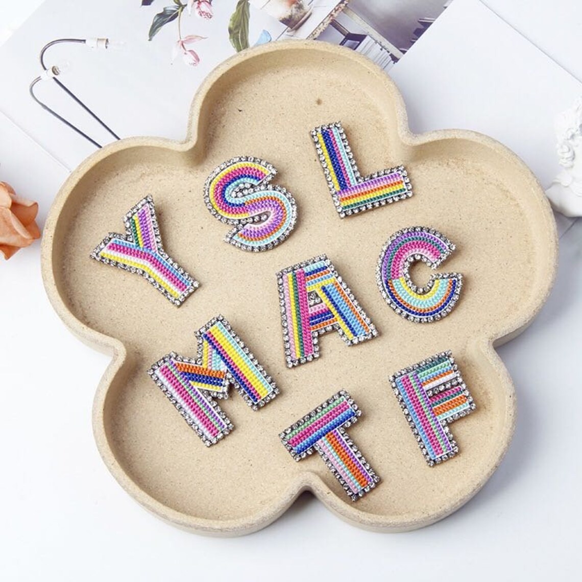 Embroidered Colorful Alphabet Letters Embroidered Applique - Etsy