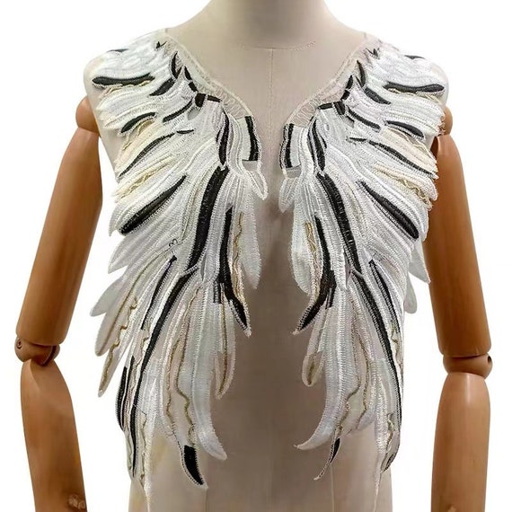 A Pair Wings Large Embroidered Patch Sequined Decoration - Etsy