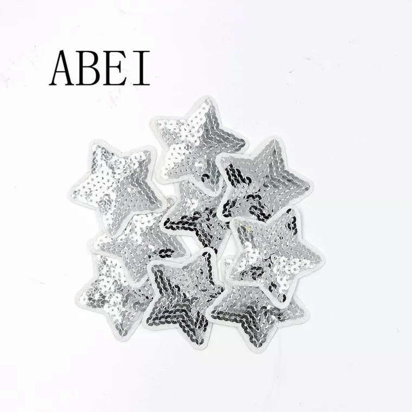 5 Pcs /set Silver Little Stars Sequined Silver Patch Sweater - Etsy