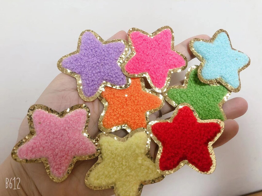 Iron on Chenille Embroidered Star Applique Patch Design for T-shirt or ...