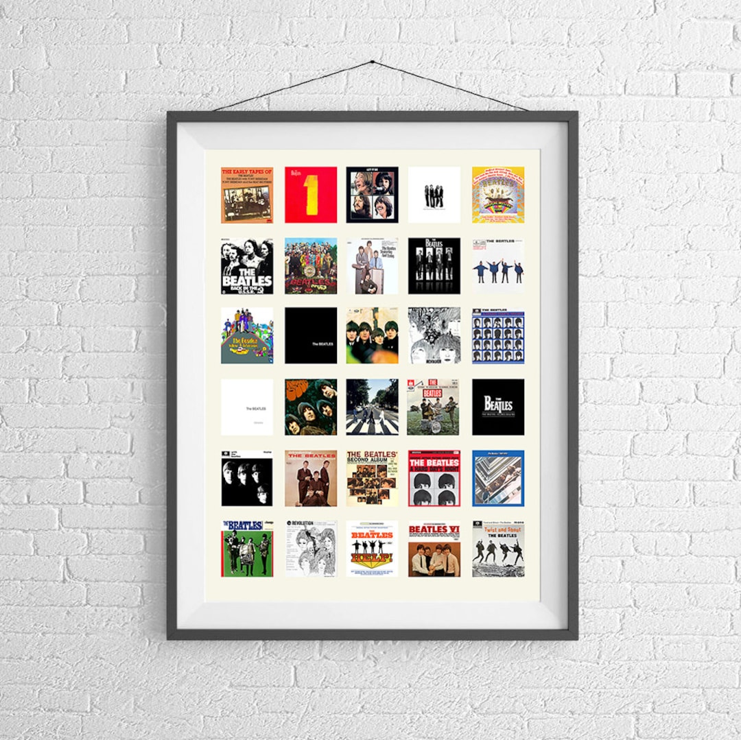 Collection of Beatles Record Albums - Beatlemania - Poster Art - Rock ...