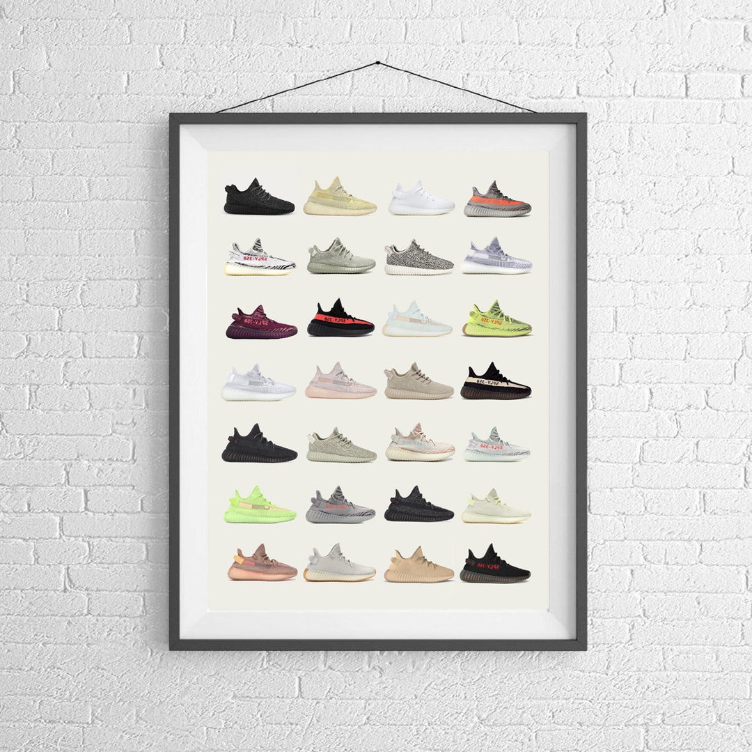 Adidas Yeezy 350 Collection - Kayne West Poster - Sneaker Poster ...