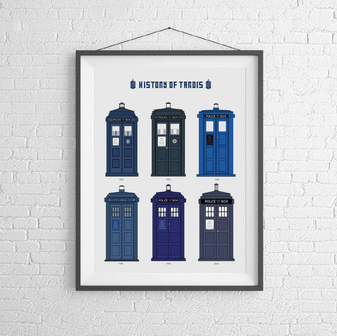 History of Tardis - Dr. Who - Art Print - Wall Art - Etsy