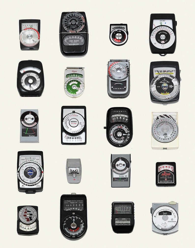 Vintage Photography Poster Set Film Light Meters Vintage - Etsy