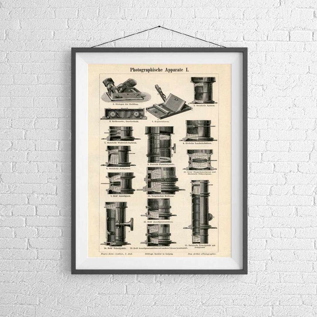 Illustration of Vintage Camera Lenses - Historical Brass Petzval Lenses ...