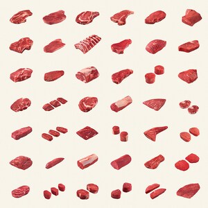 Beef Poster - Its Whats for Dinner - Cuts of Beef - Kitchen Poster ...