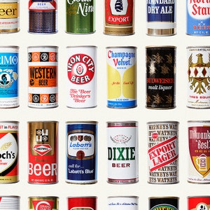 Beer Poster - Vintage Beer Can Poster - Beer Art - Etsy