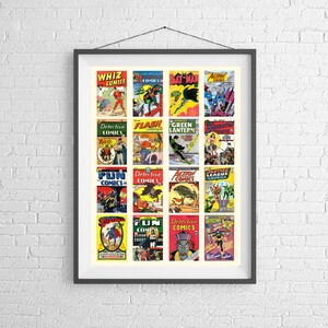 DC - Comics Art Poster - Historical Collection of Comics - Art Print ...