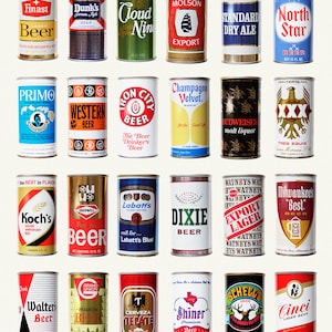 Beer Poster - Vintage Beer Can Poster - Beer Art - Etsy