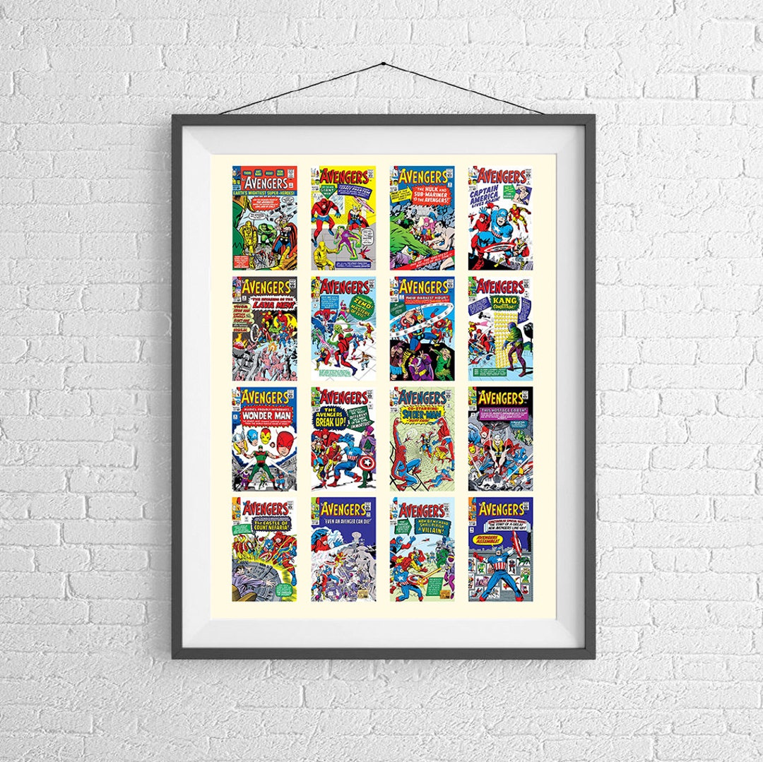 Avengers - Marvel Comics Art Poster - Historical Collection of Comics ...