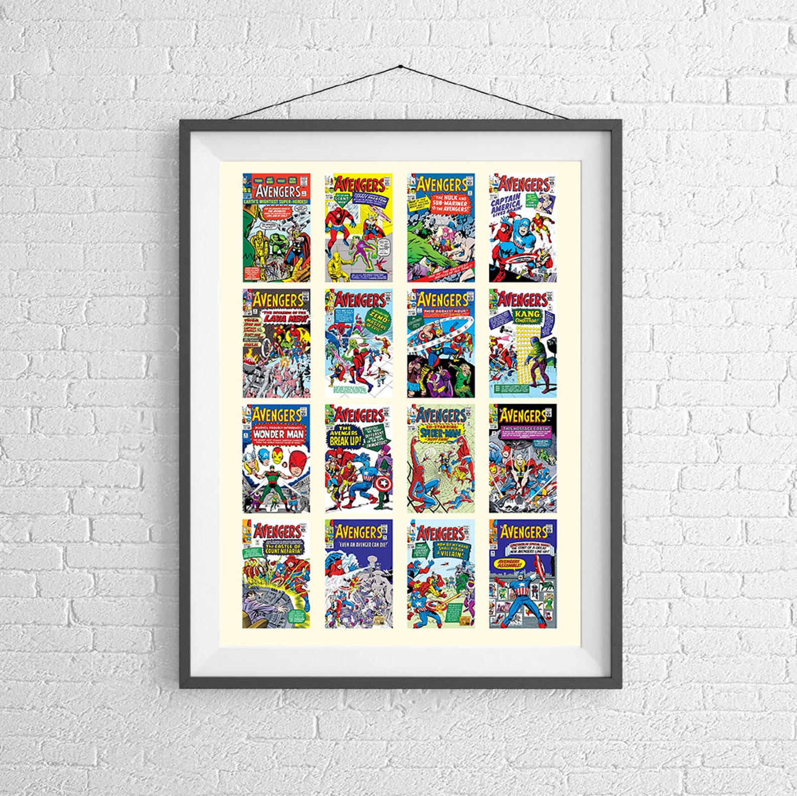 Avengers Marvel Comics Art Poster Historical Collection of - Etsy