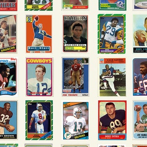 NFL Hall of Fame Football Card Poster - Art Print - HOF Collection - Etsy