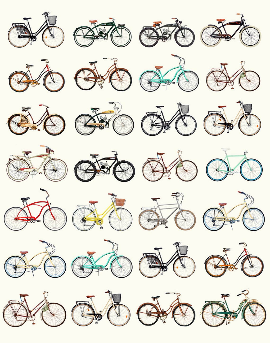 Bicycle Poster Vintage Bicycles Road Bikes & Cruisers - Etsy