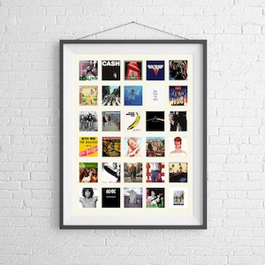Collection of Famous Record Albums Poster Art Rock Music Print - Etsy