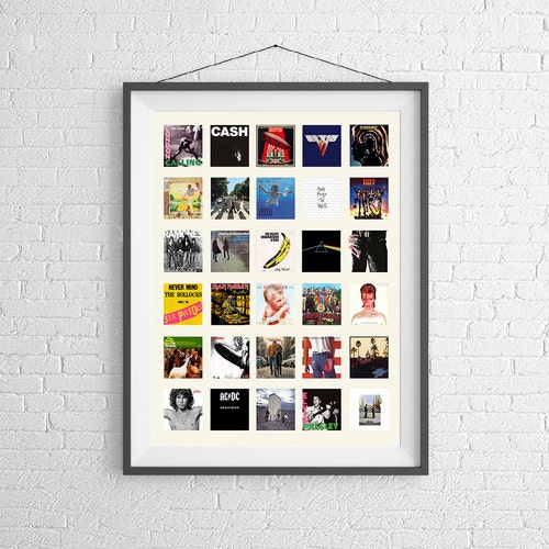 Collection of Famous Record Albums Poster Art Rock Music - Etsy