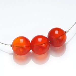 Red Necklace Glass Bubble Necklace Glass Ball Necklace Bold Chunky ...