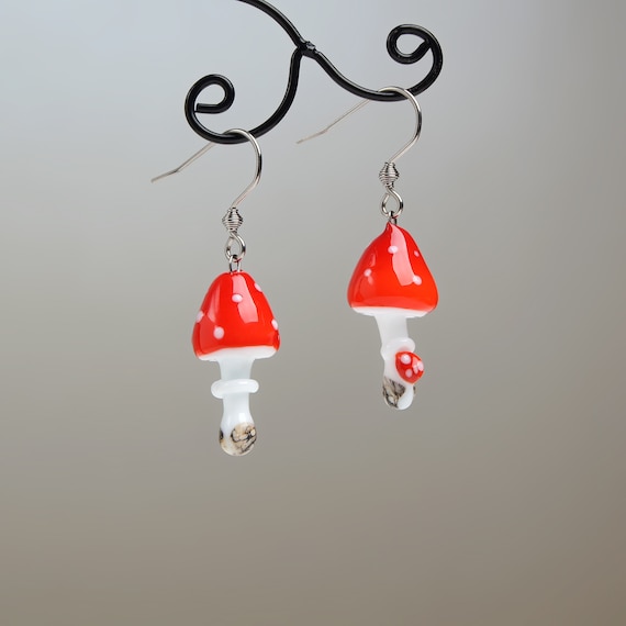 Mushroom earrings etsy store