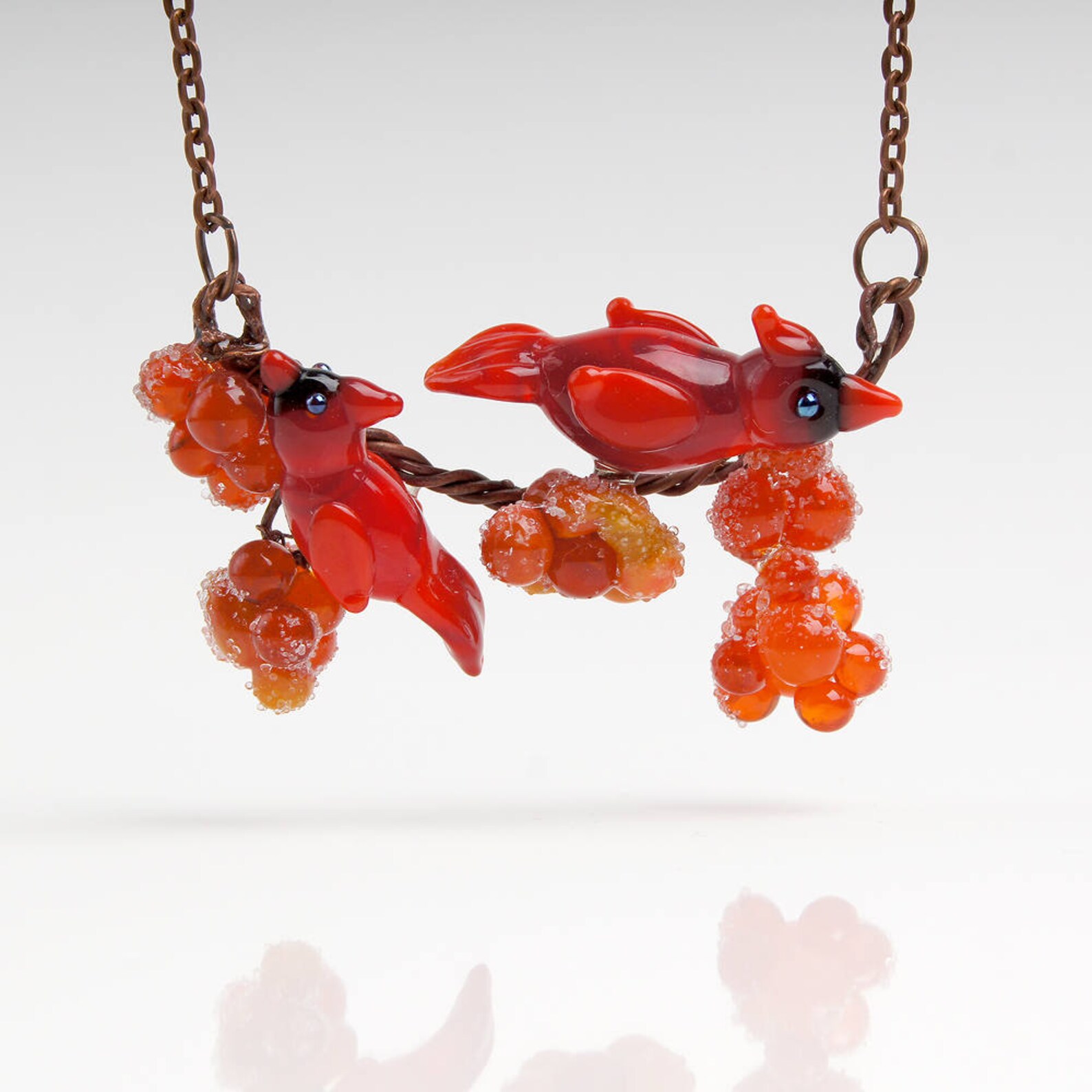 Red Cardinal Necklace Mama Bird Necklace for Mom Birthday Gift | Etsy