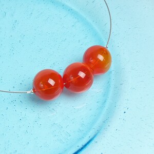 Red Necklace Glass Bubble Necklace Glass Ball Necklace Bold Chunky ...