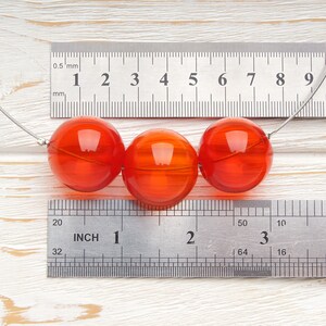 Red Necklace Glass Bubble Necklace Glass Ball Necklace Bold Chunky ...