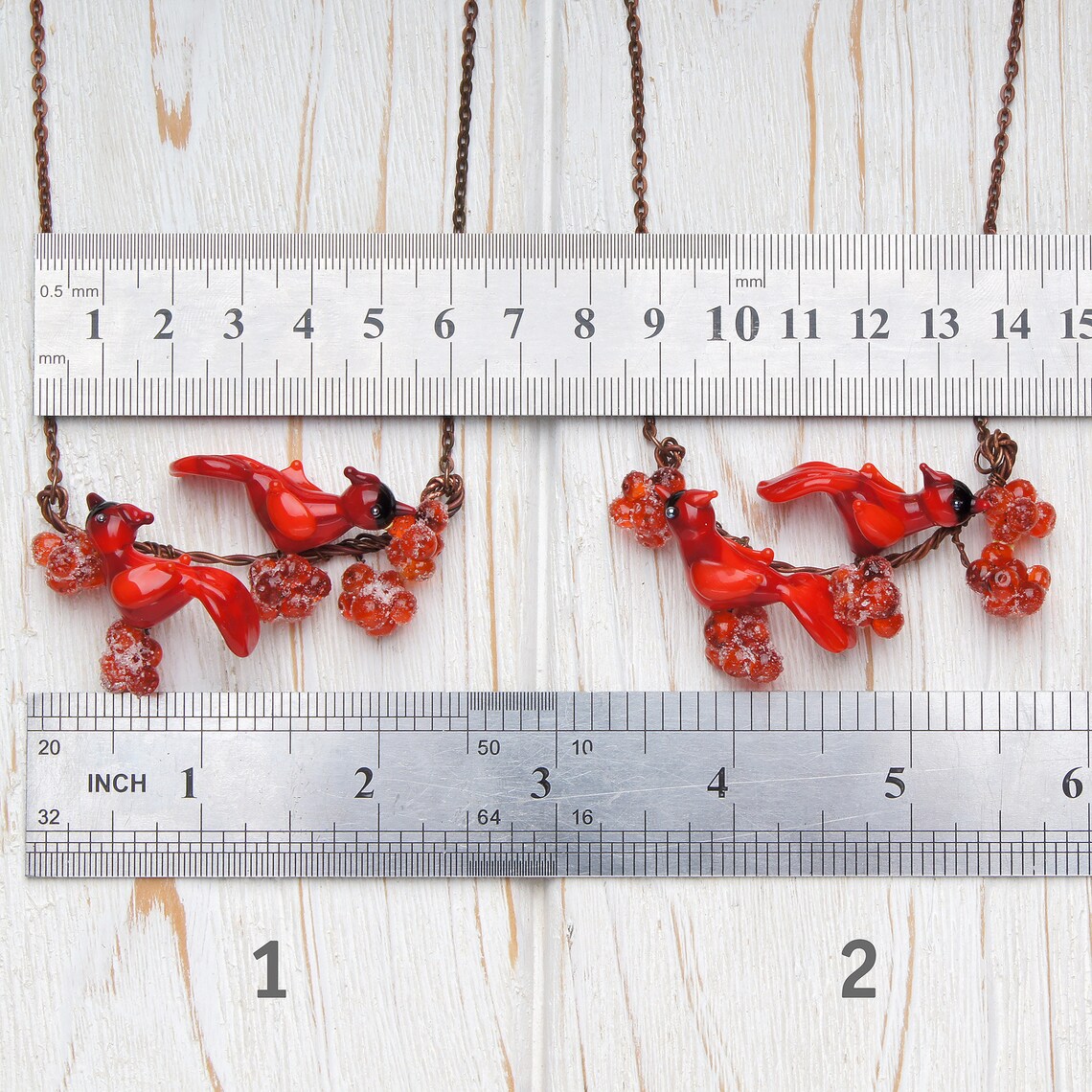 Red cardinal necklace Mama bird necklace for mom birthday gift | Etsy