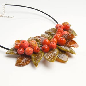 Rowanberry Necklace Orange Nature Jewelry Gift for Women Food Jewelry ...
