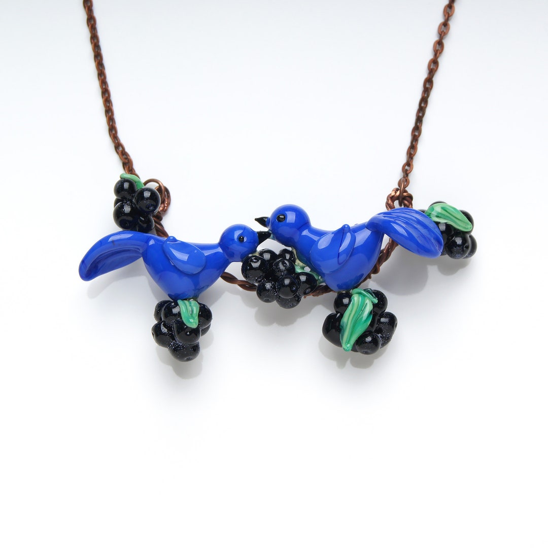 Bluebird Necklace Blue Bird Necklace for Mom Birthday Gift Grandma Gift ...