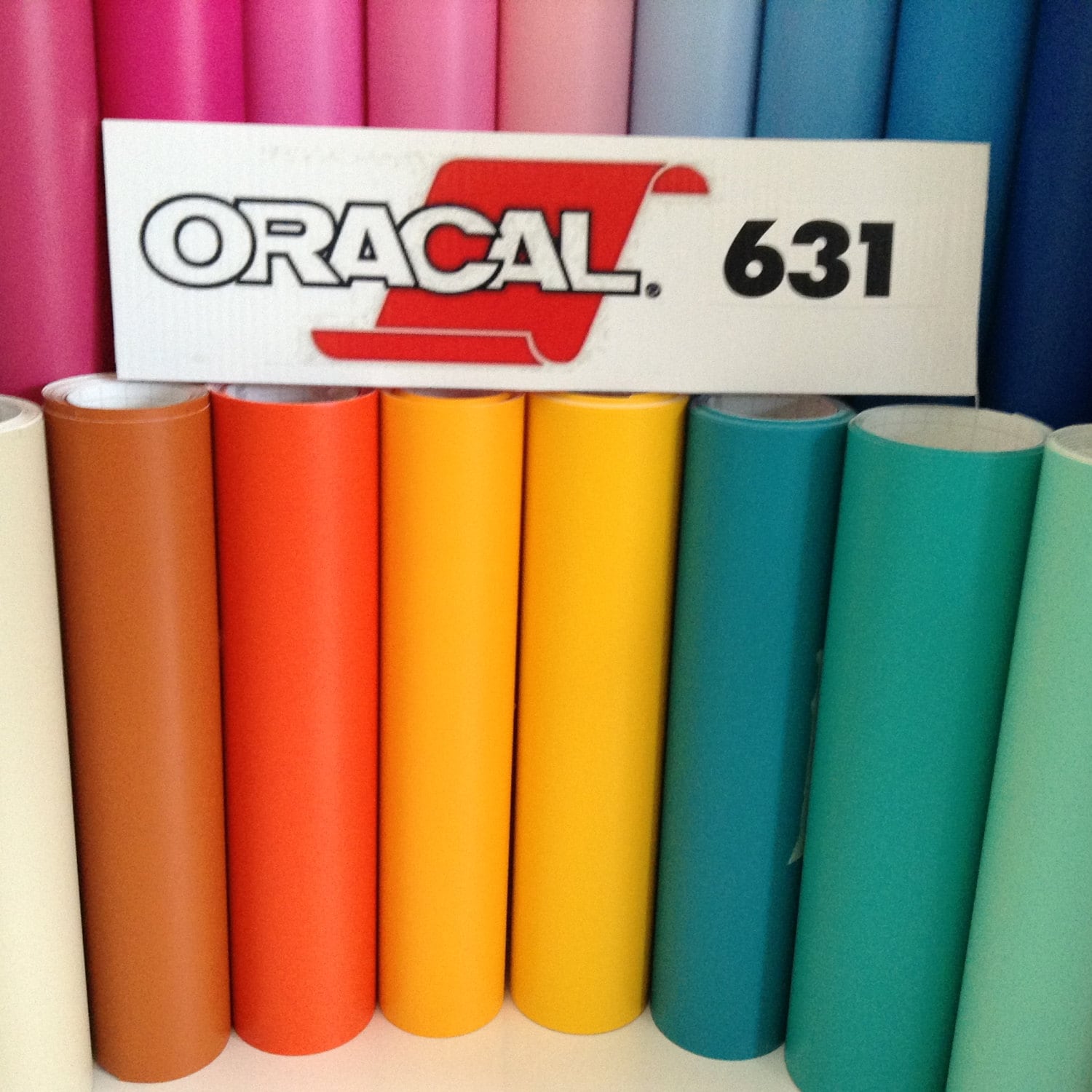15 Rolls, 12 X 5' Each, Oracal 631 Matte Colors Adhesive Backed Vinyl ...