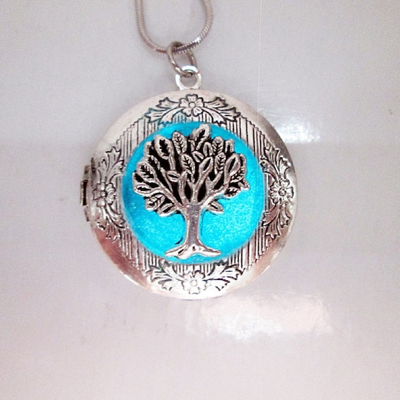 Tree of Life Locket Necklace Glow in the Dark Tree Locket | Etsy