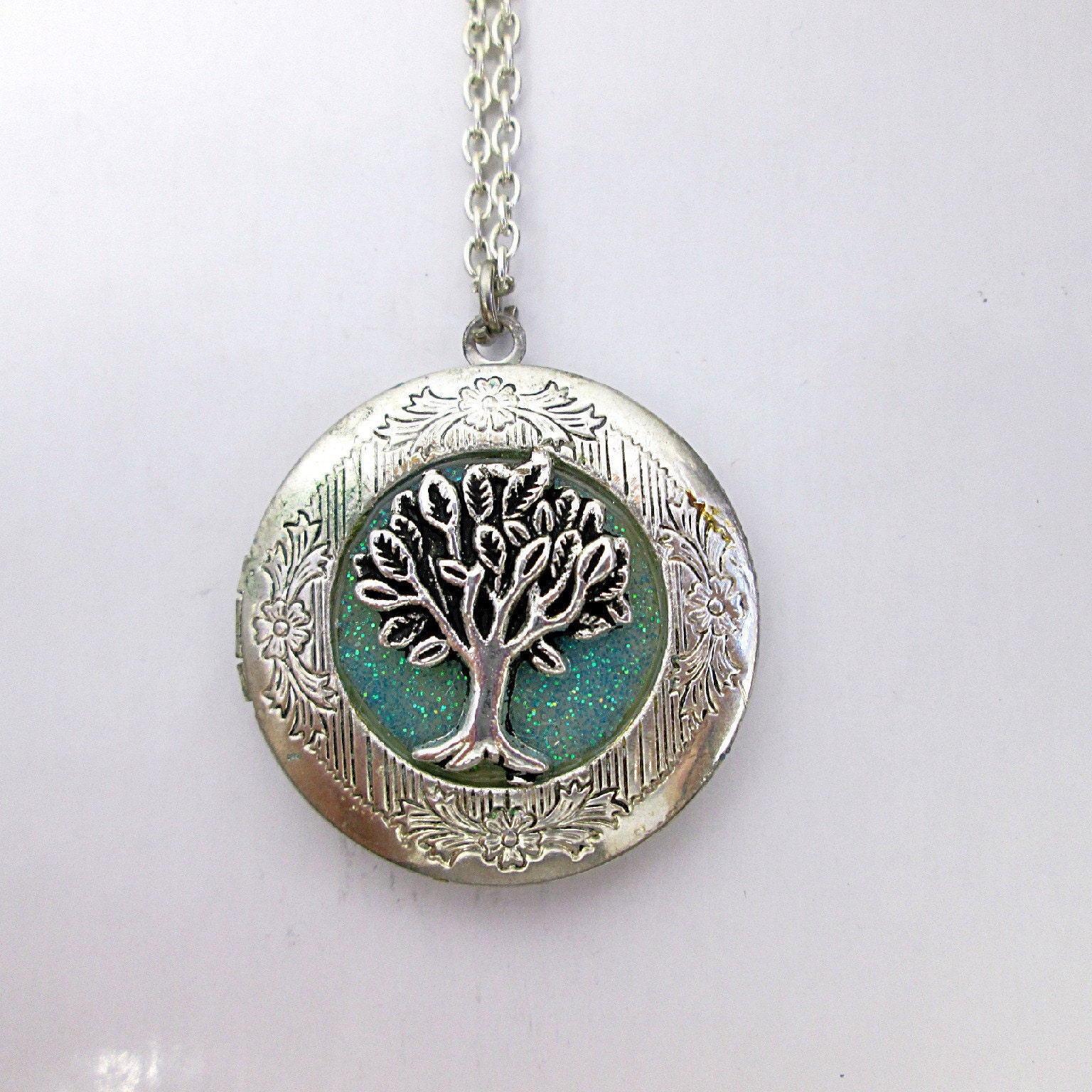 Tree of Life Locket Necklace Glow in the Dark Tree Locket | Etsy