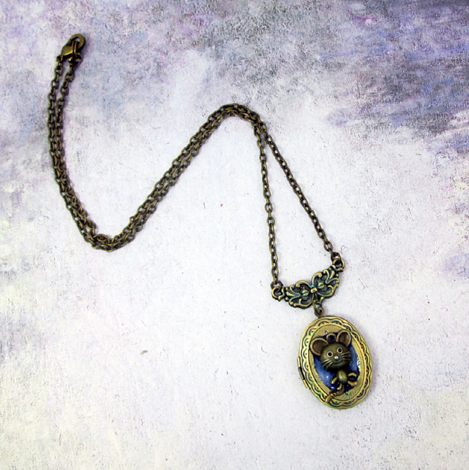 Cute Mouse Locket Necklace Rat Locket Memorial Gift Small - Etsy