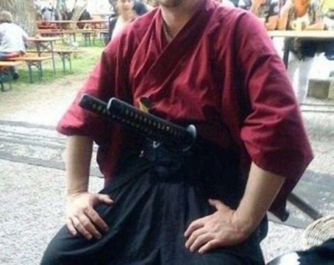 Kimono & Tattsuke Bakama Set/ Japanese Hakama/ for YASUKE/ Authentic ...